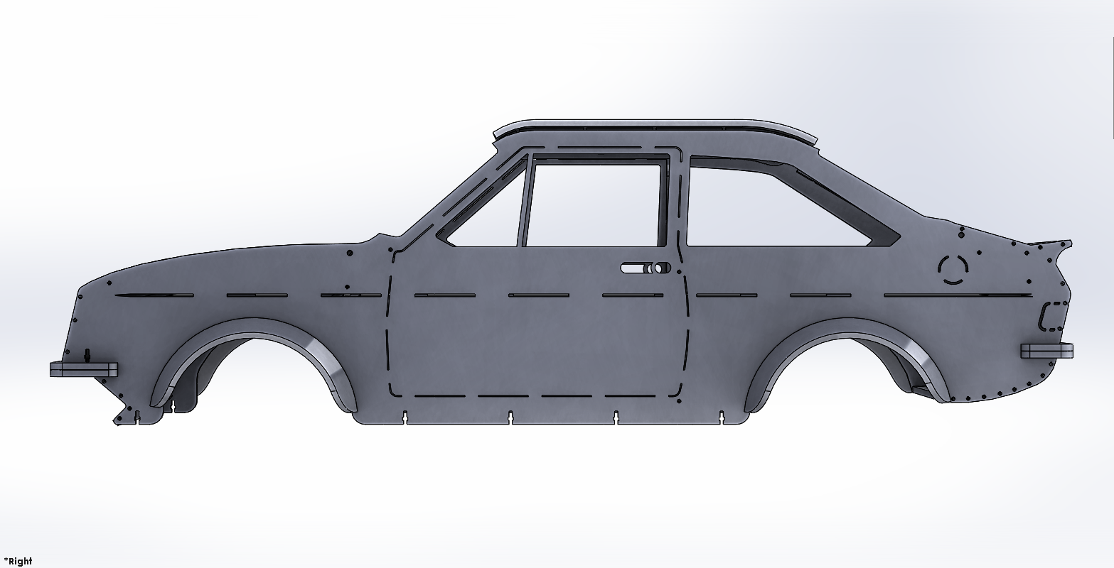 Ford Escort MK2 car bodyshell – EnDTaS